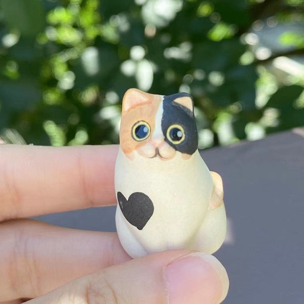 Miniature Cat Figurine - Etsy
