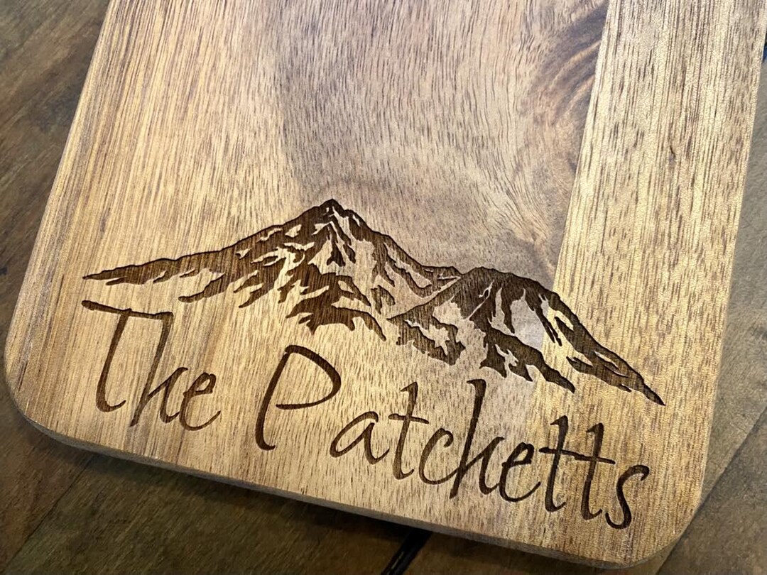 Customized Mt. Shasta Cutting Board Personalized Cutting Board With Mt ...