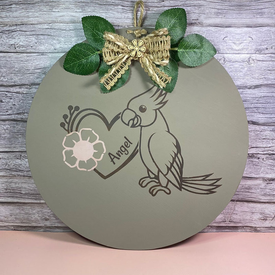 Personalized Cockatoo Sign, Cockatoo Wall Art, Custom Cockatoo Sign ...