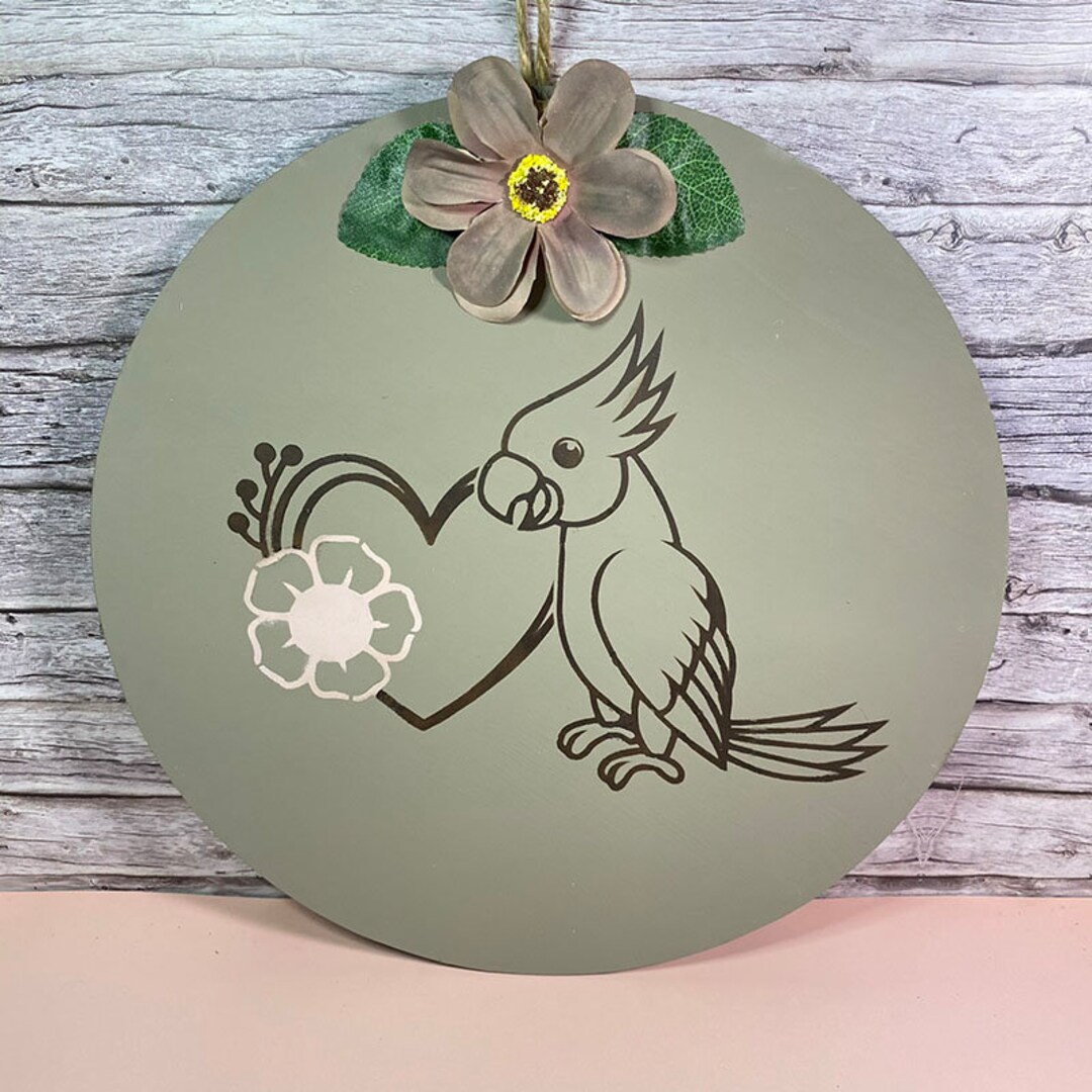 Cockatoo Love Custom Round Wood Bird Sign - Etsy