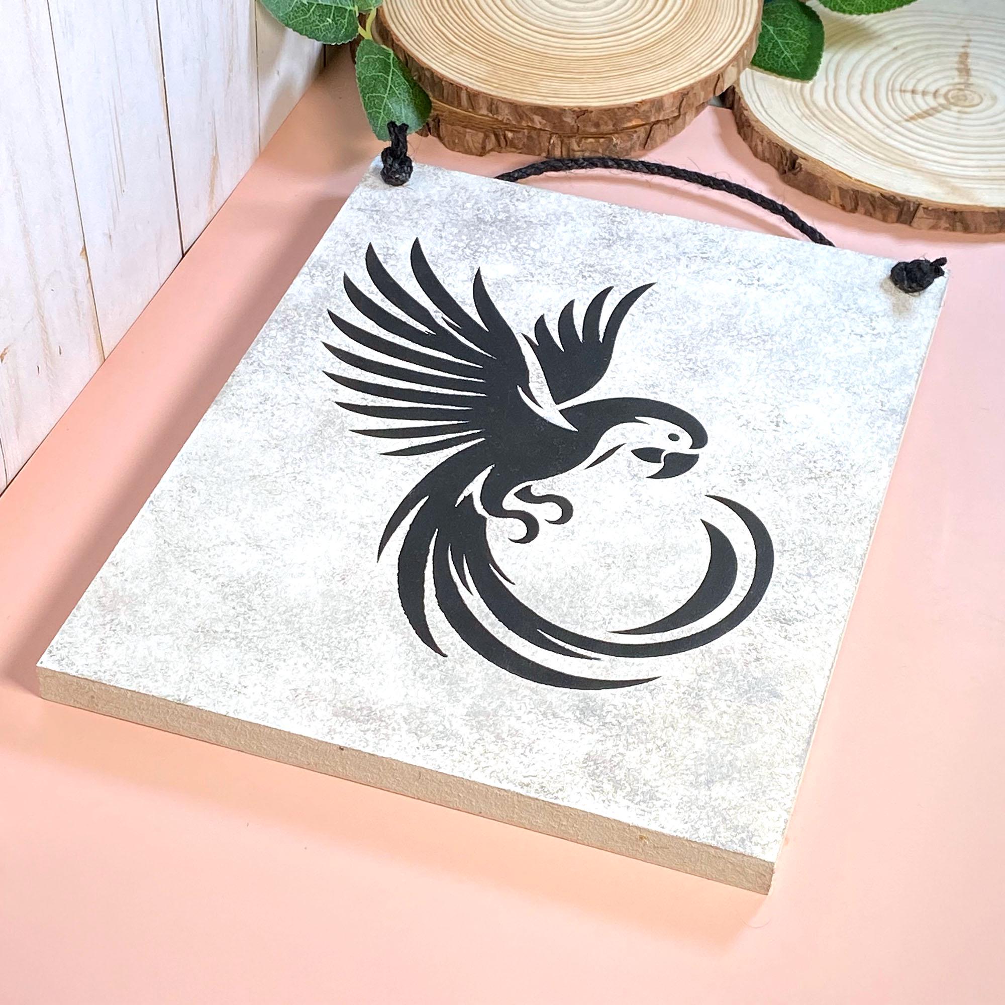 Painted Parrot Sign - Parrot Flying - Etsy