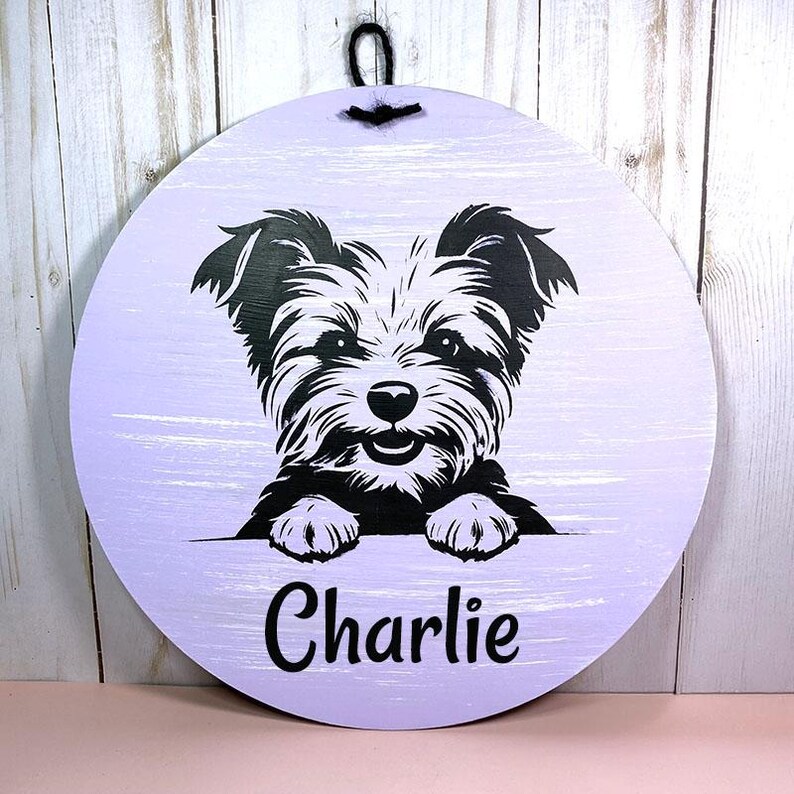 Painted Yorkie Sign Personalized Yorkshire Terrier Decor - Etsy
