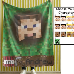 Custom Mincraft Blanket - Etsy