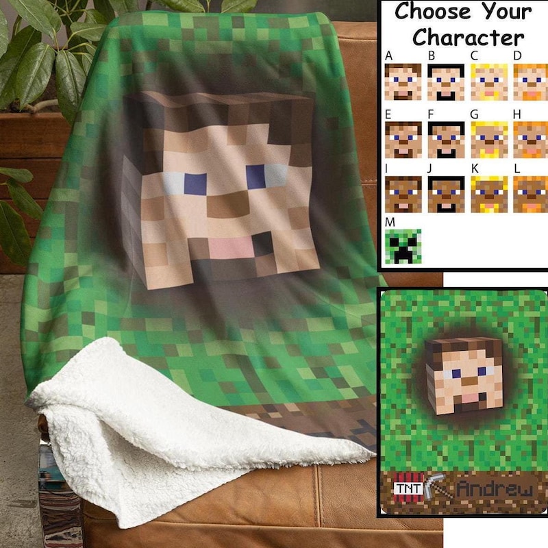 Minecraft quilt - Etsy