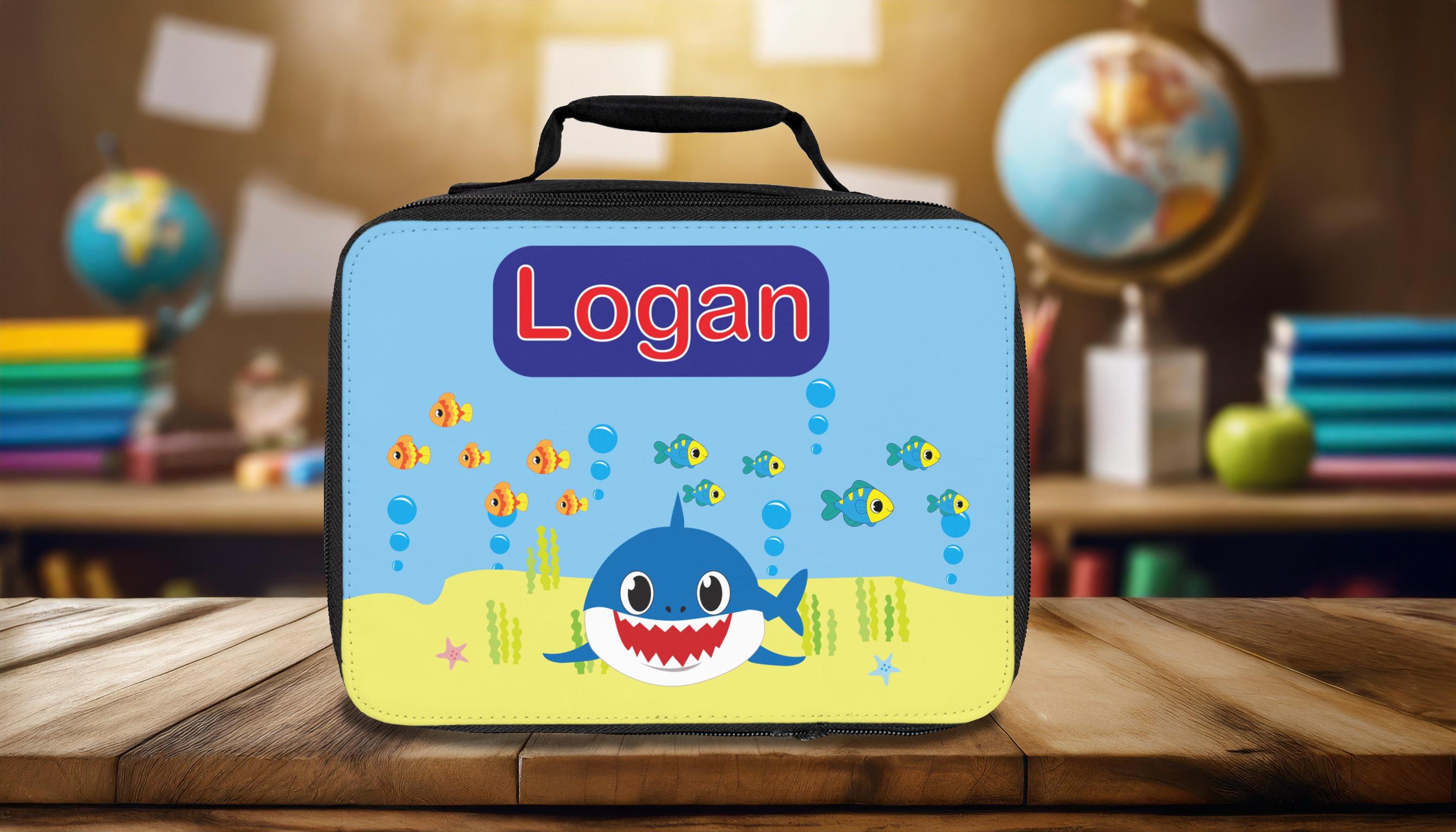 Personalized Baby Shark Lunch Box Fun Shark Design for Kids Custom Name ...