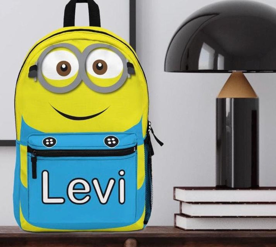 Personalized Minion Backpack, Custom Name Kids Back to School Bag, Back ...