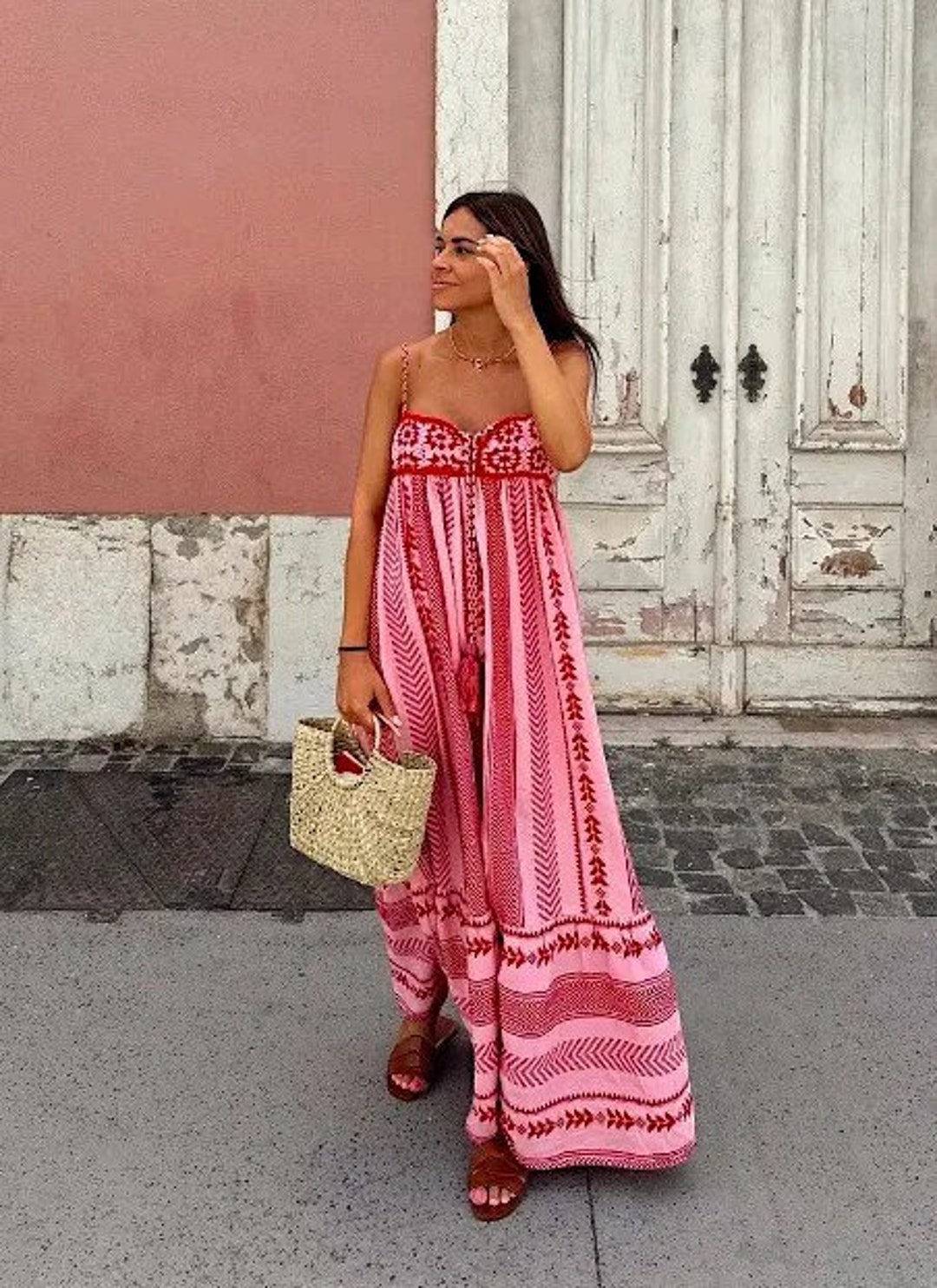 Boho Summer Maxi Dress • Ibiza Maxi Dress • Goddess Dress • Resort Wear ...