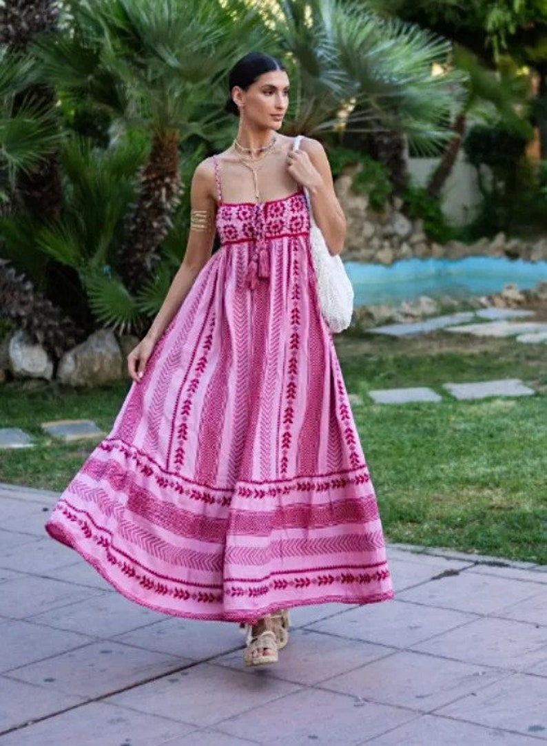 Boho Summer Maxi Dress • Ibiza Maxi Dress • Goddess Dress • Resort Wear ...