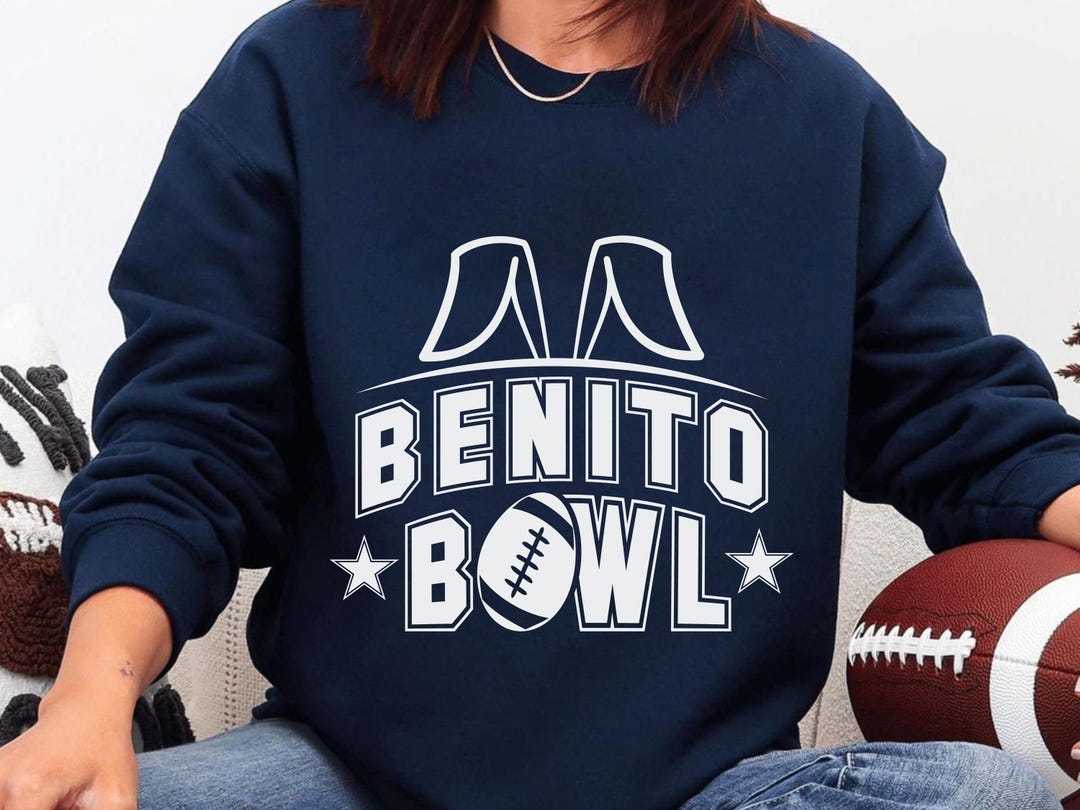 Benito Bowl Bunny Football Shirt, Funny Game Day Sweatshirt, Bunny ...