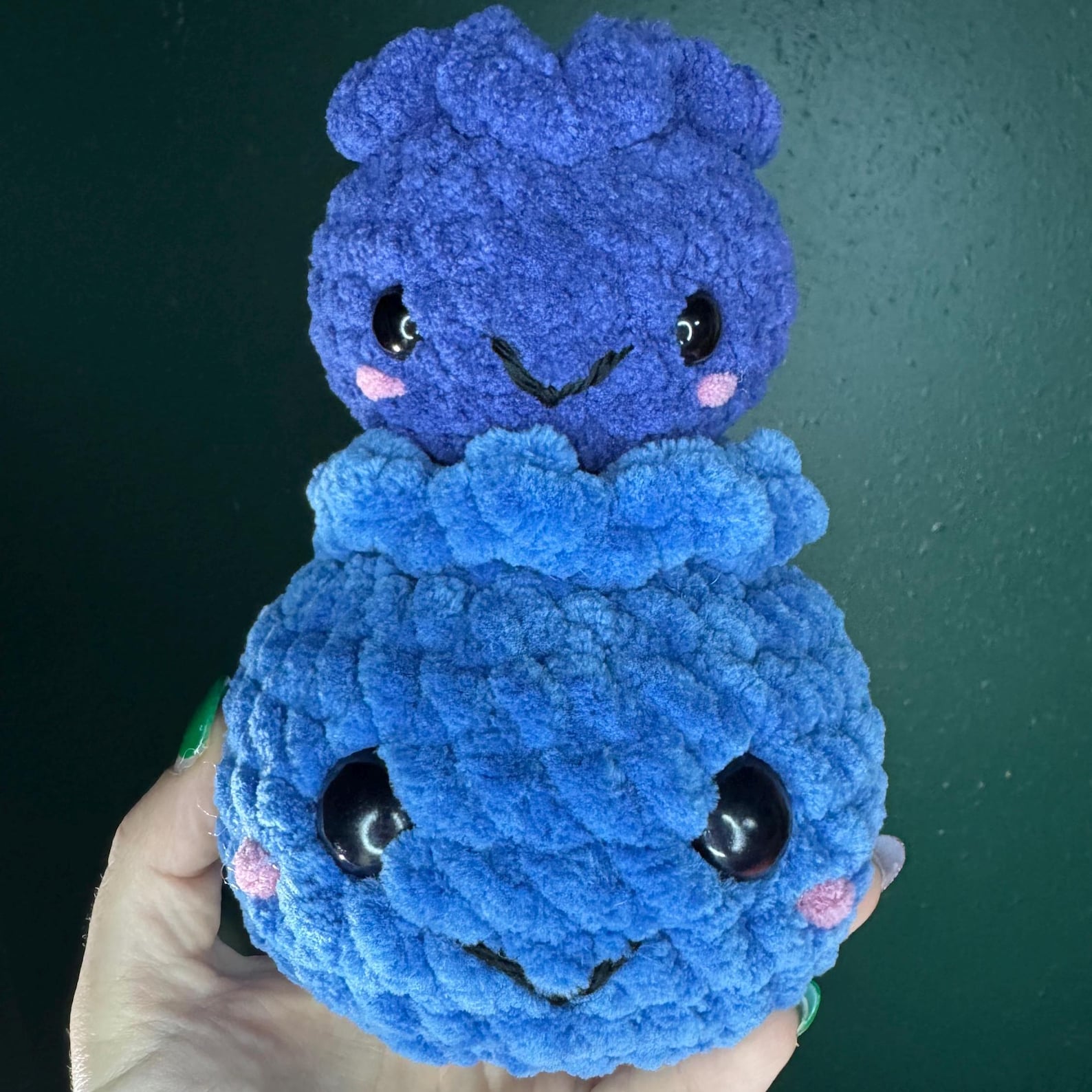 Crochet Blueberry Plushie, Stuffed Fruit Toy - Etsy