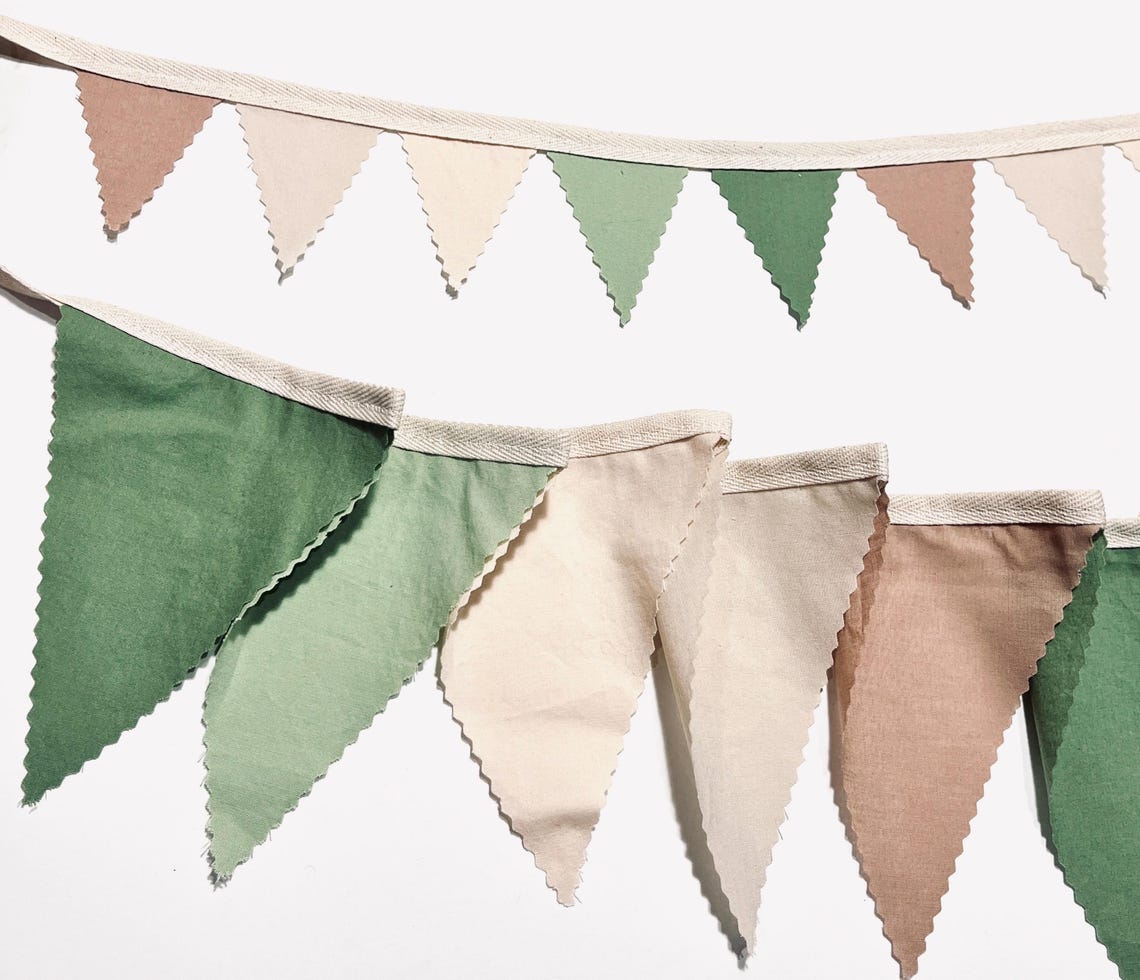 Woodland Nursery Bunting, Gender Neutral Decor, Jungle Safari, Pennant ...