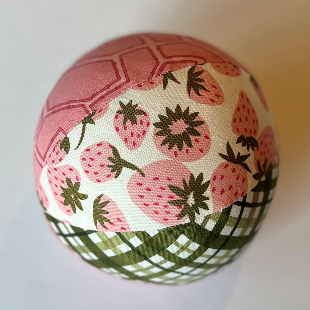Strawberries Fabric Ball, Girls Cloth Ball Toy, Handmade Kids Toy ...