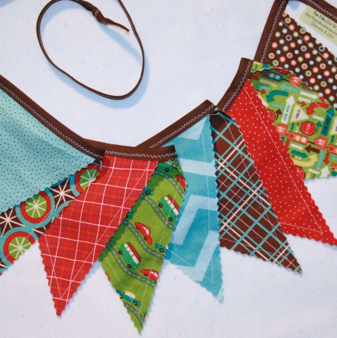Transportation Pennant Bunting, Fabric Banner, Vehicles and Traffic ...