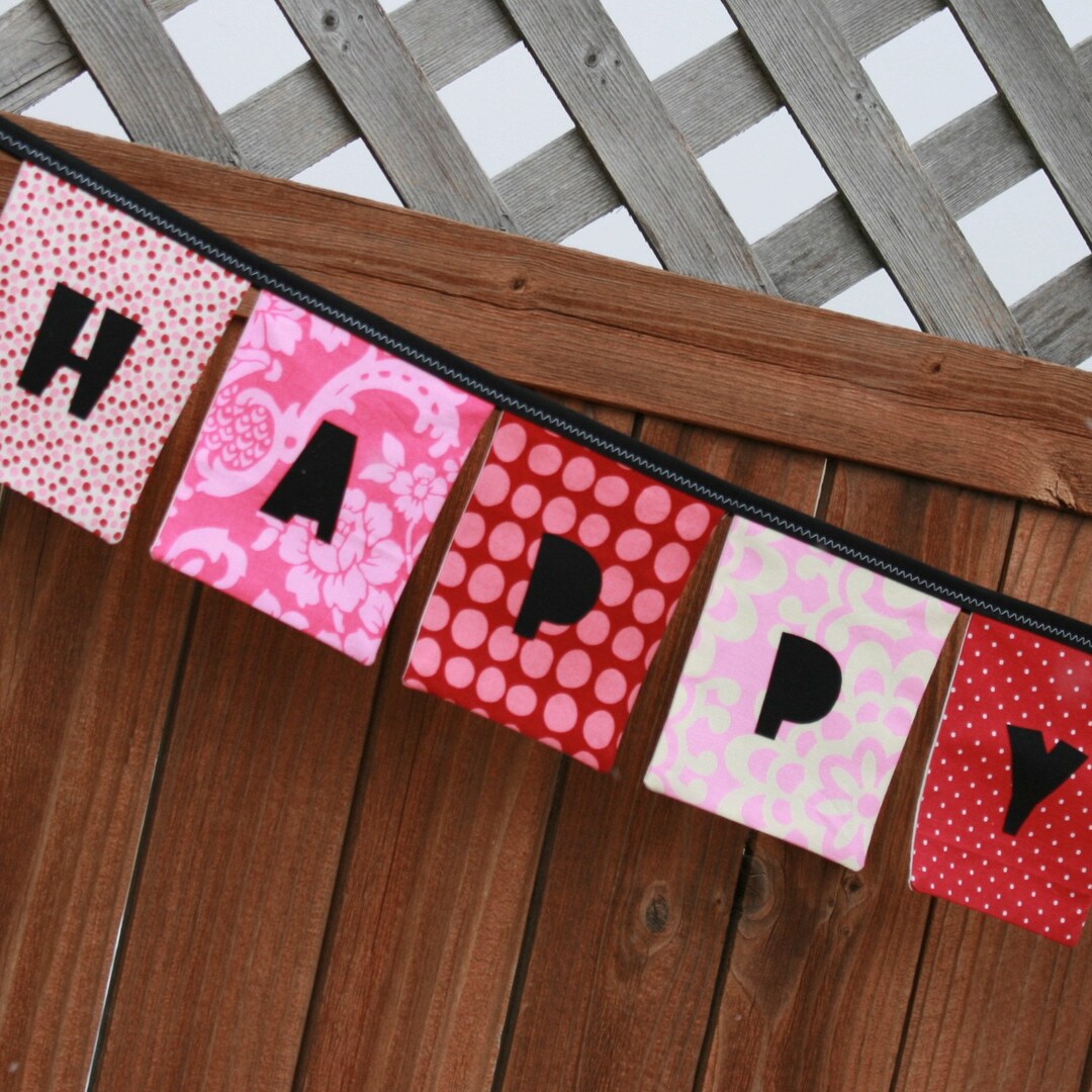 HAPPY VALENTINES DAY Banner Reusable Fabric Banner, Valentines Day ...