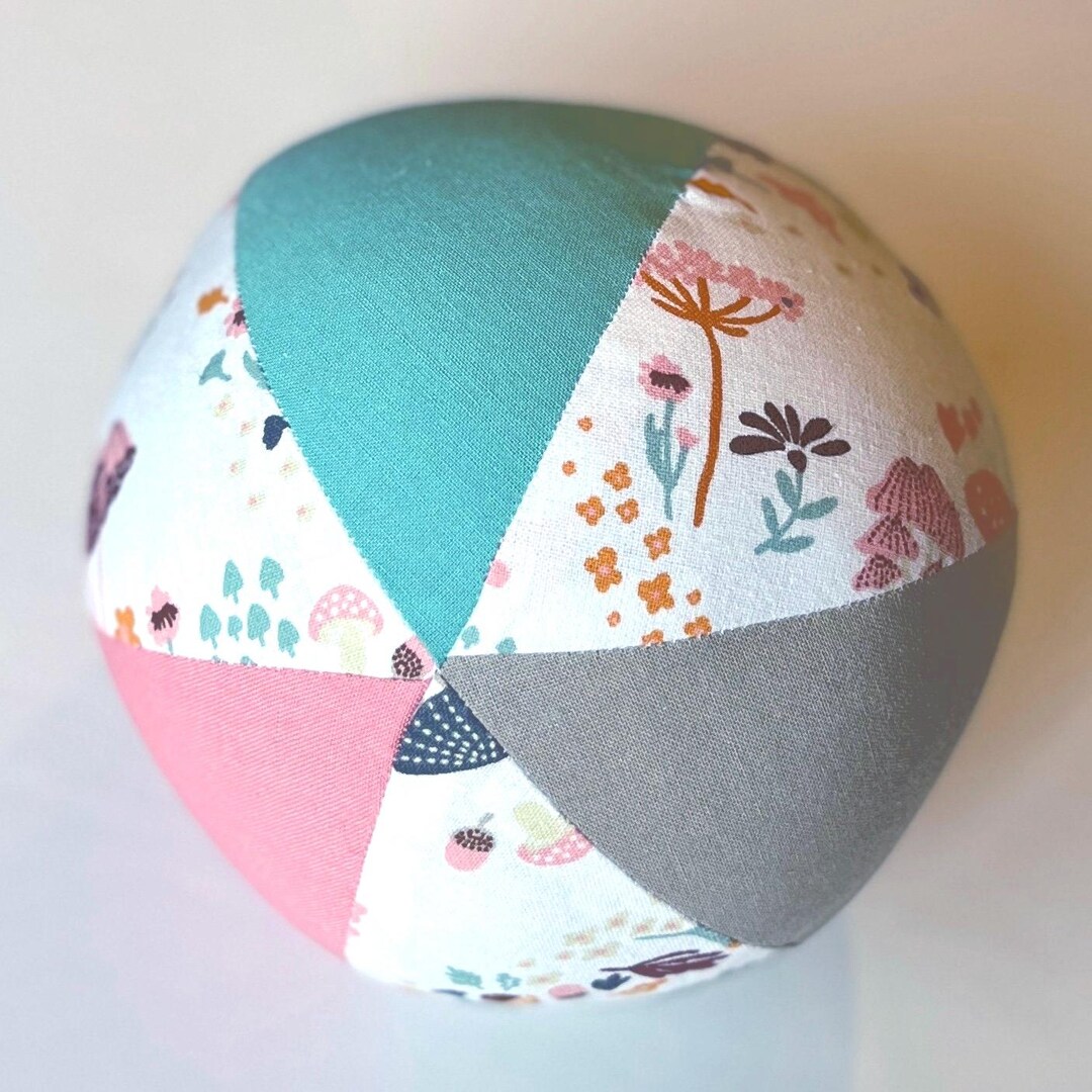 Woodland Cloth Ball, Fabric Jingle Bell Ball, Forest Animal Nursery ...