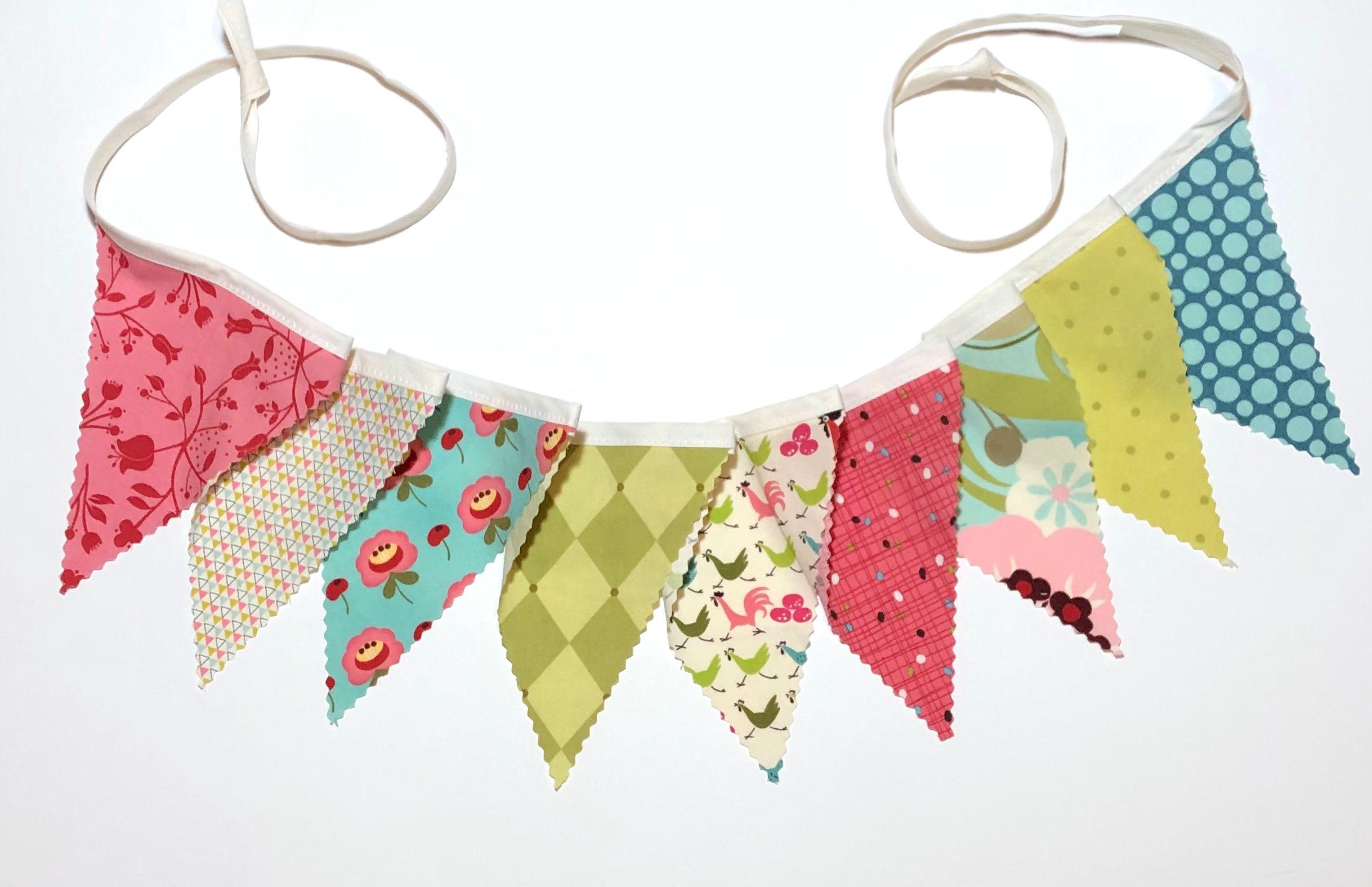 Spring Pennant Banner, Farmhouse Floral Easter Decoration, Girls ...