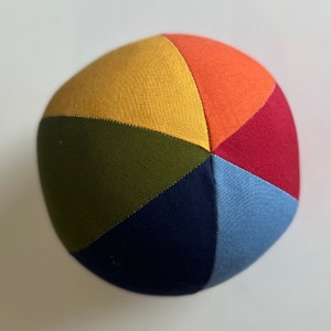 Primary Colors Rainbow Fabric Ball, Handmade Kids Toy, Stuffed Cloth ...