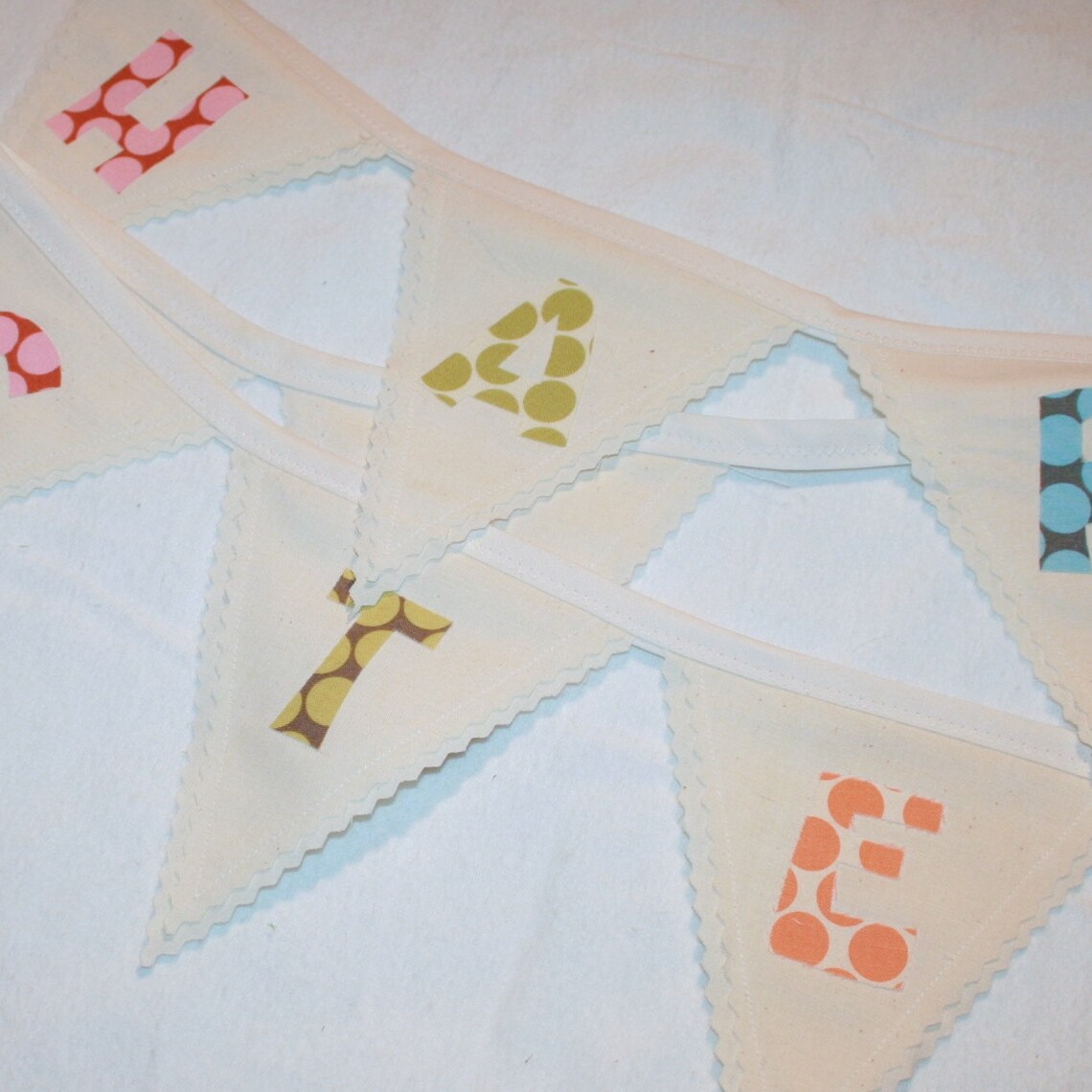 HAPPY EASTER Pennant Bunting Fabric Easter Banner Pink Blue - Etsy