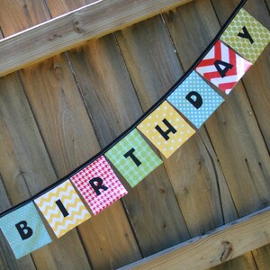 HAPPY BIRTHDAY Banner Reusable Birthday Banner Red Blue - Etsy