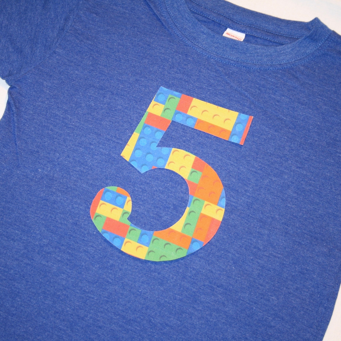 Boys Construction Block Birthday Shirt Number 5 Shirt Boy | Etsy