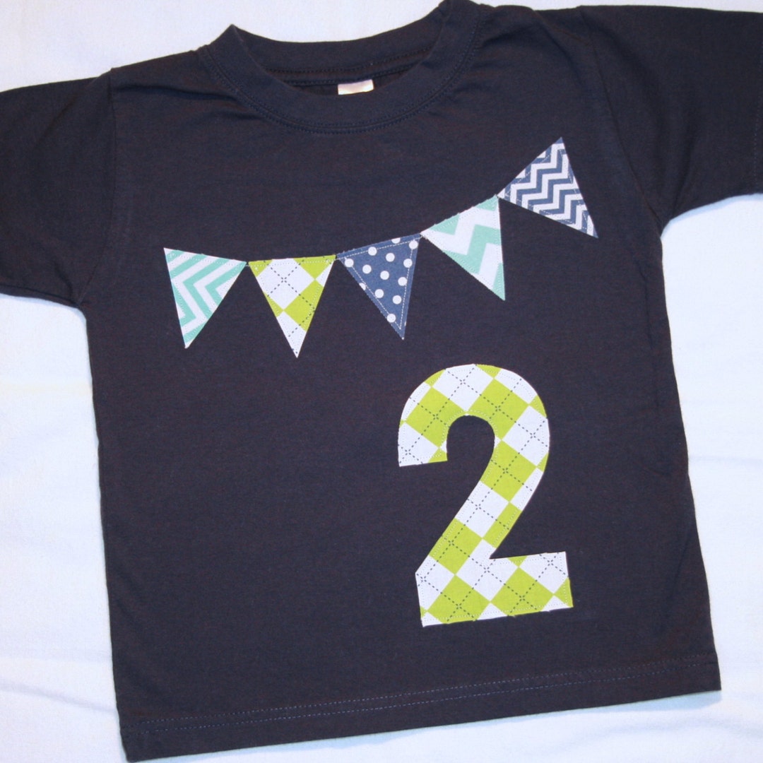 Boys 2nd Birthday Shirt Number 2 Shirt Size 2 Navy With - Etsy