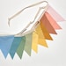 Boho Rainbow Pennant Bunting, Fabric Banner, Birthday Garland, Nursery ...