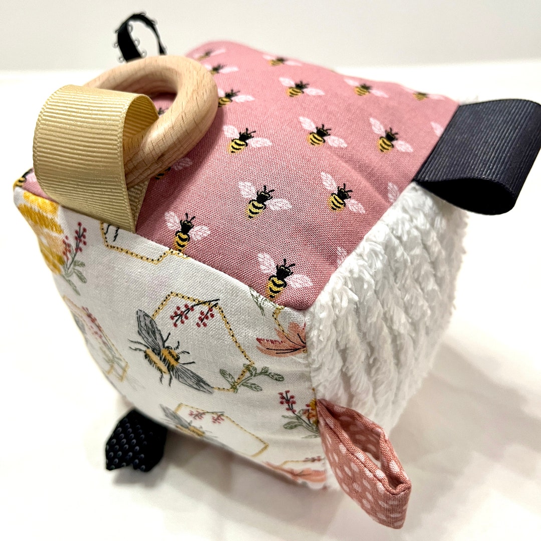 Baby Sensory Block, Baby Teething Toy, Activity Cube, Girls Baby Shower ...