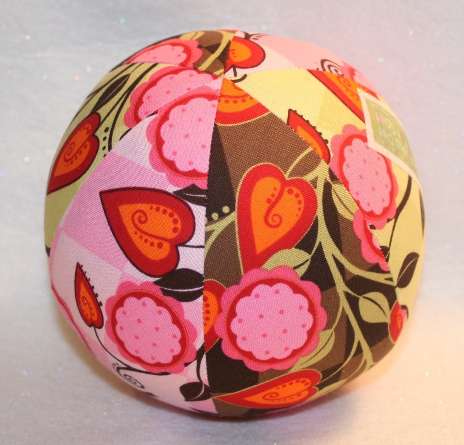 Baby Girl Ball Fabric Ball Handmade Toy Andalucia Flora - Etsy