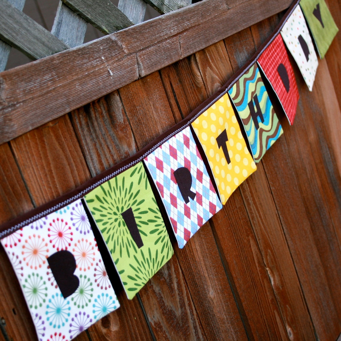 HAPPY BIRTHDAY Banner Reusable Cloth Fabric Primary Colors - Etsy