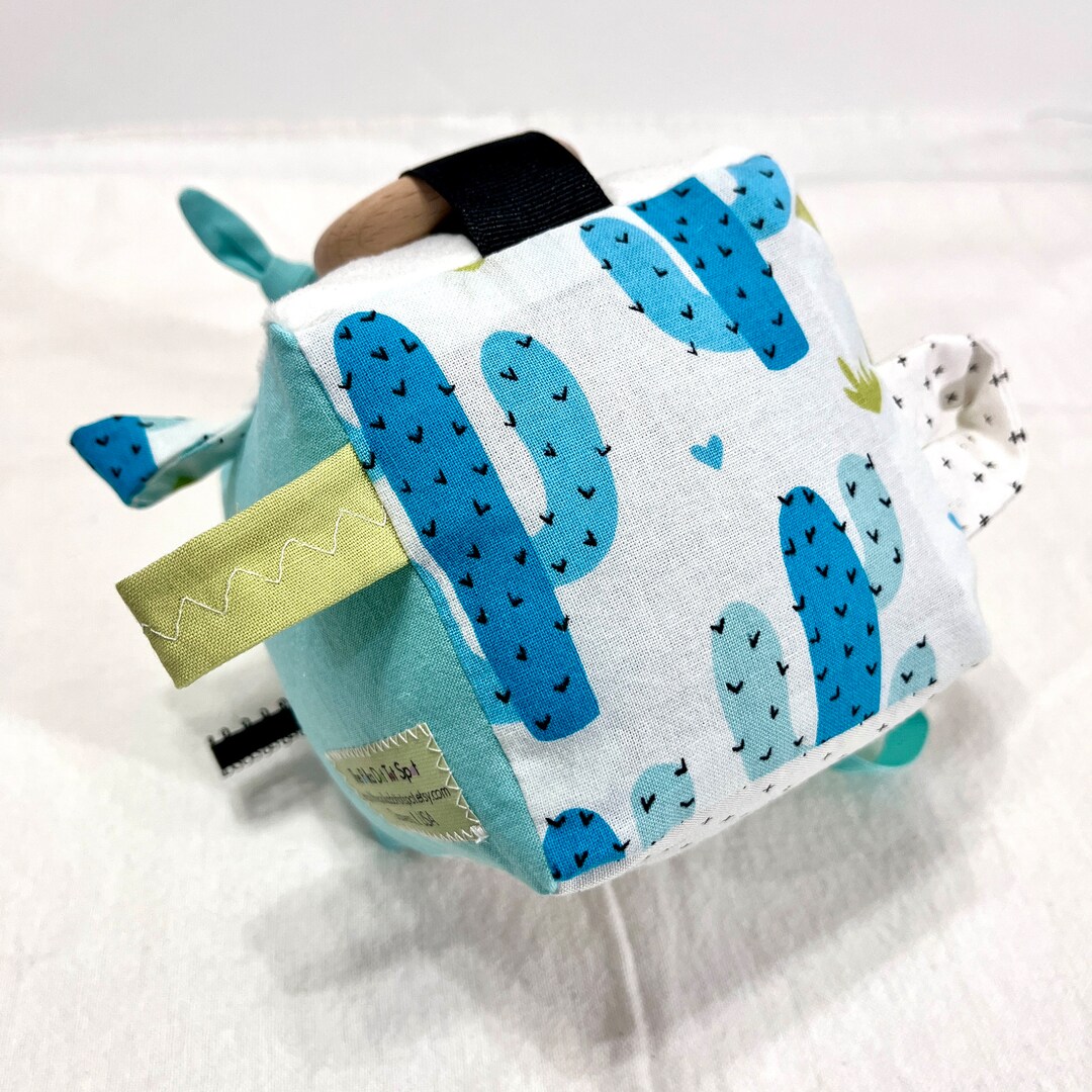 Cactus Sensory Block Toy, Cacti Fabric Activity Cube, Gender Neutral ...