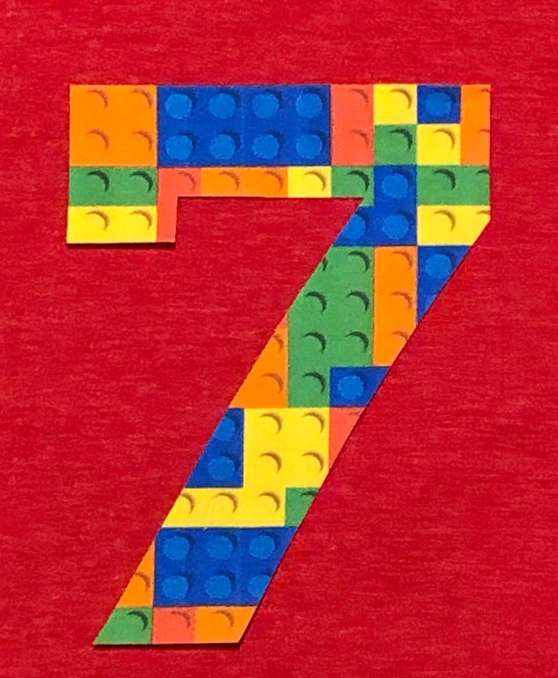 Boys Building Blocks Birthday Shirt, Construction Bricks, Primary ...