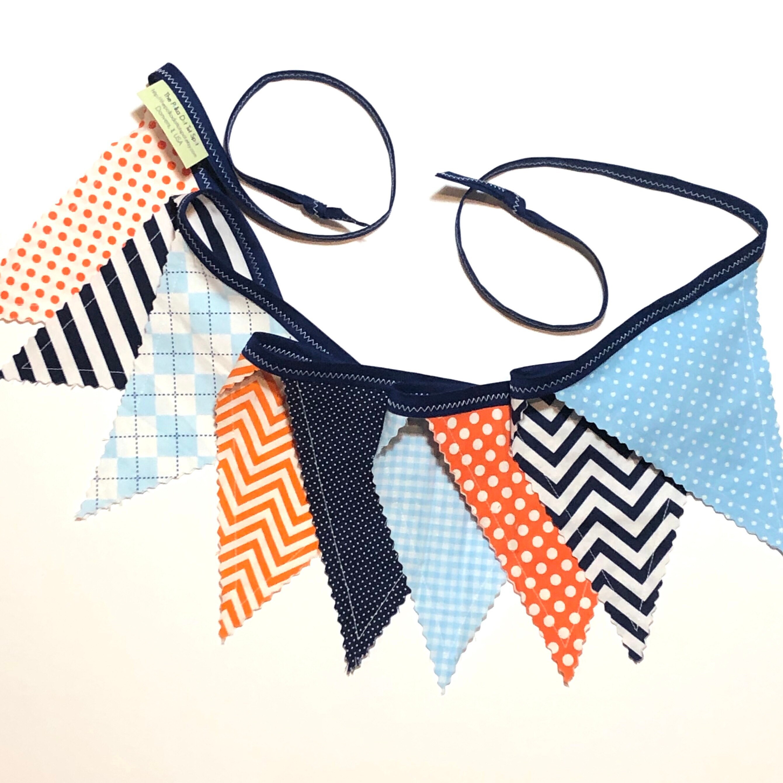 Orange And Light Blue Chevron