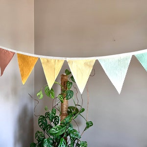 Boho Rainbow Pennant Bunting, Fabric Banner, Birthday Garland, Nursery ...