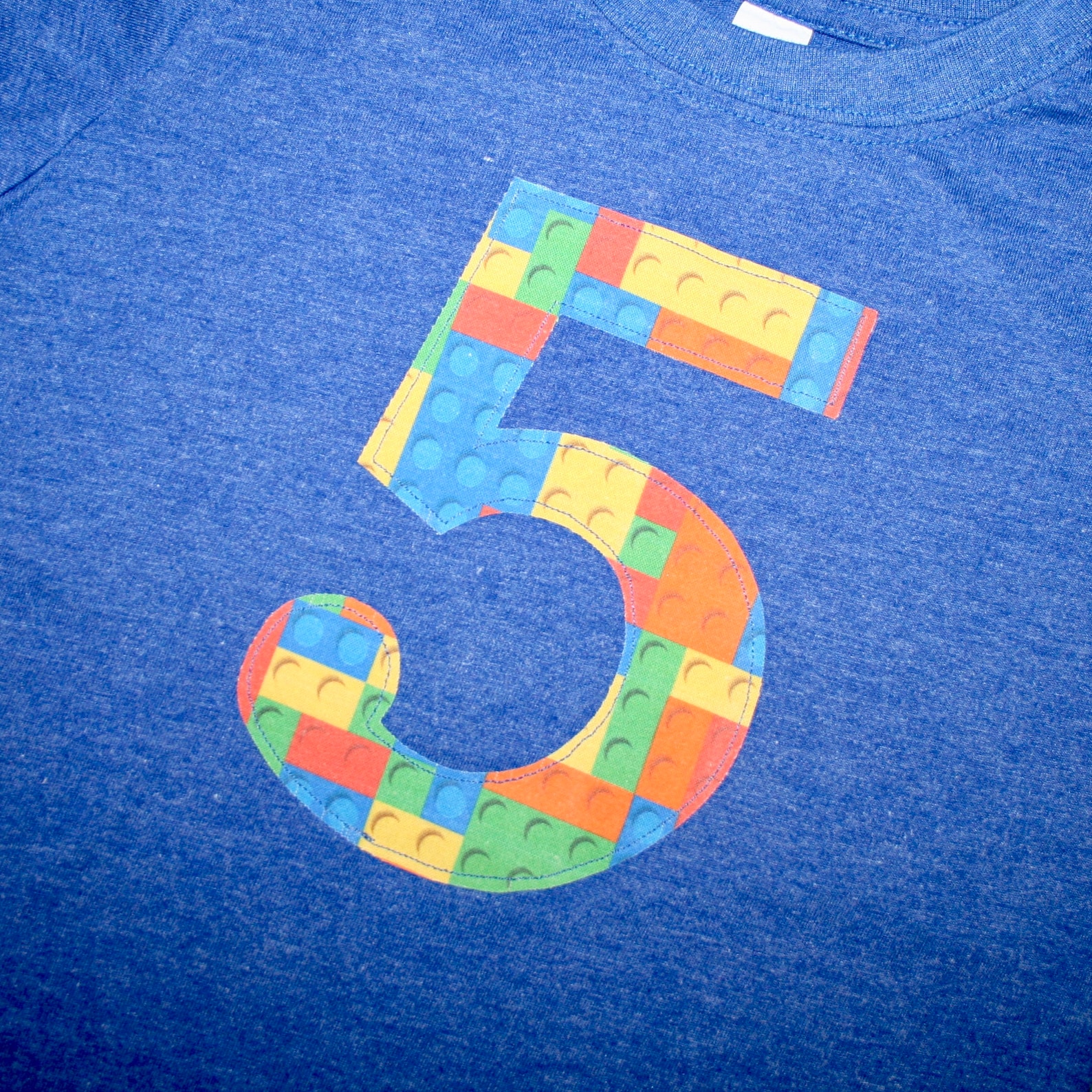 Boys Construction Block Birthday Shirt Number 5 Shirt Boy | Etsy