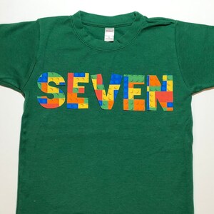 Boys Building Blocks Birthday Shirt, Construction Blocks, Building ...