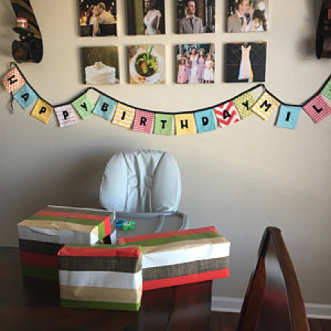 HAPPY BIRTHDAY Banner Reusable Birthday Banner Red Blue - Etsy