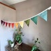 Boho Rainbow Bunting Banner, Fabric Pennants, Bedroom Decor, Triangle ...