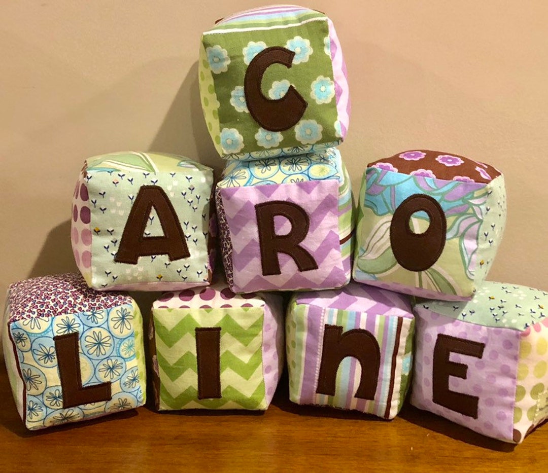 Personalized Baby Name Blocks, Baby Girl Shower Gift, Nursery Name ...