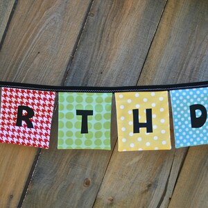 HAPPY BIRTHDAY Banner Reusable Birthday Banner Red Blue - Etsy