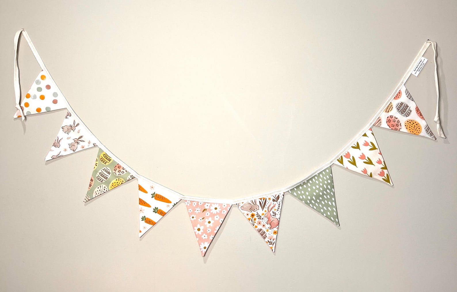 Easter Pennant Bunting, Pastel Fabric Banner, Old World Vintage Design ...