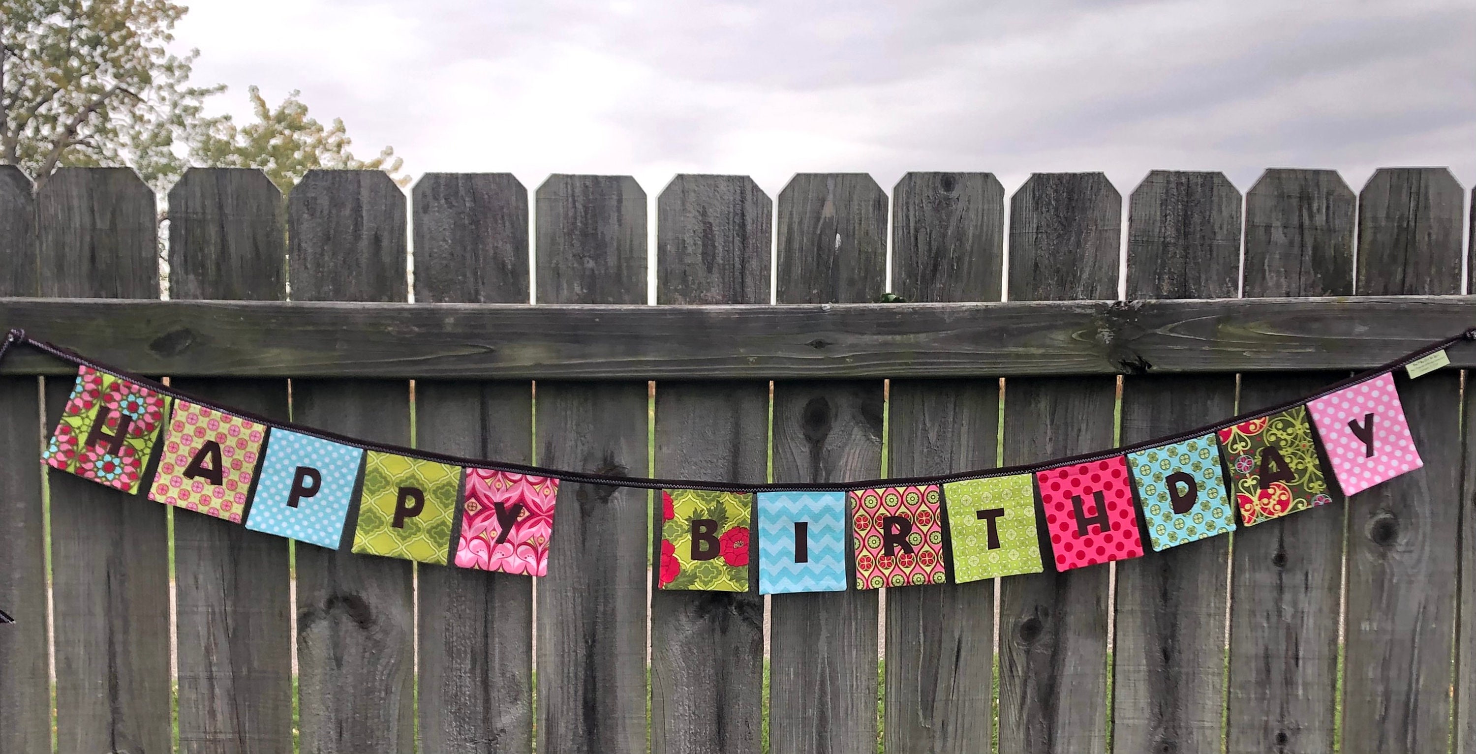 HAPPY BIRTHDAY Banner, Girls Birthday Party Decor, Reusable Fabric Sign ...