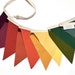 Boho Rainbow Bunting Banner, Fabric Pennants, Bedroom Decor, Triangle ...