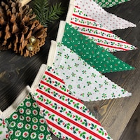 Printable Vintage Christmas Bunting: Nostalgic Holiday Decor (digital ...