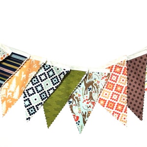 Woodland Bunting, Pennant Bunting, Fabric Banner, Woodland Spring ...