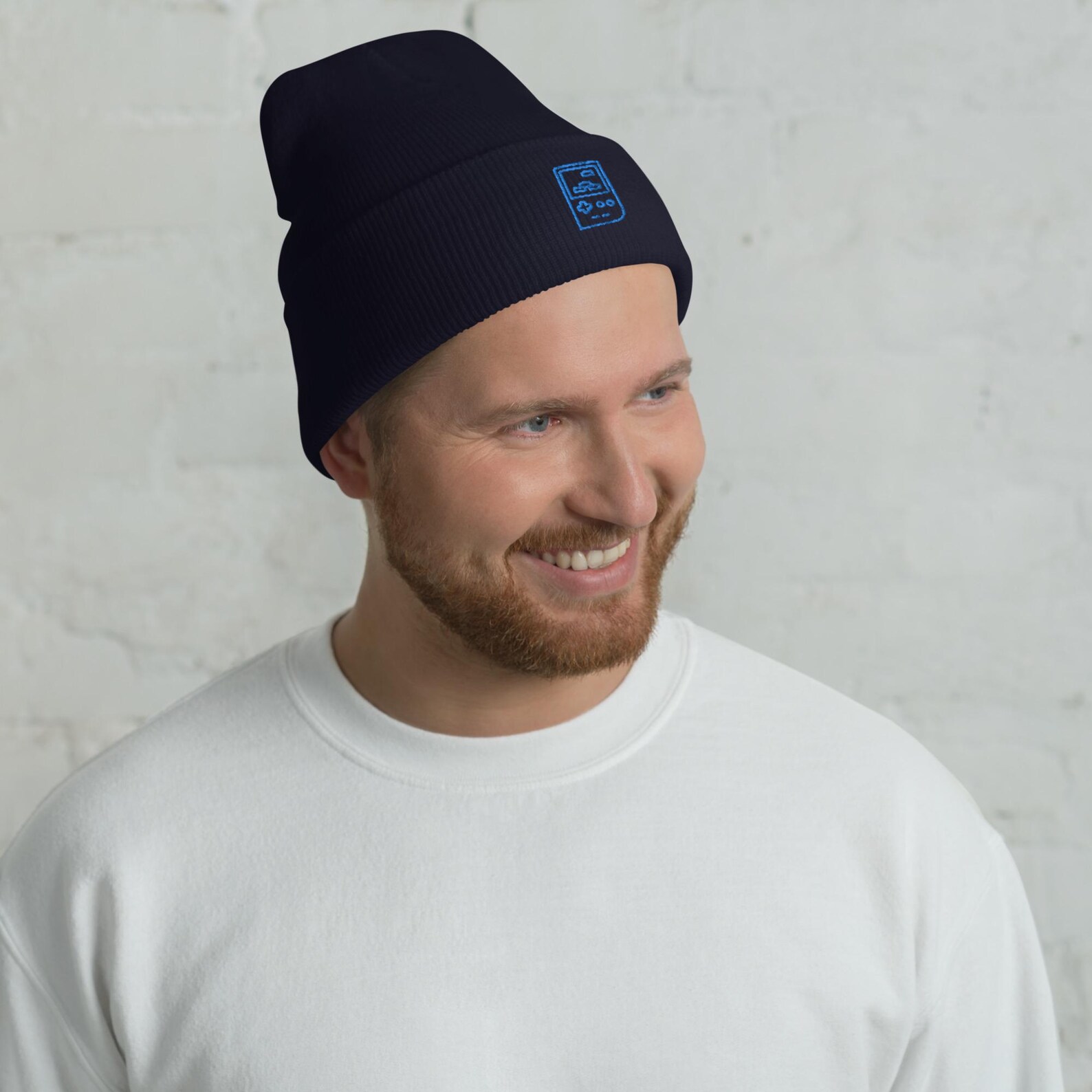 Old School Gaming - Light Blue/navy Blue - Beanie Hat - Gift for Gamers ...