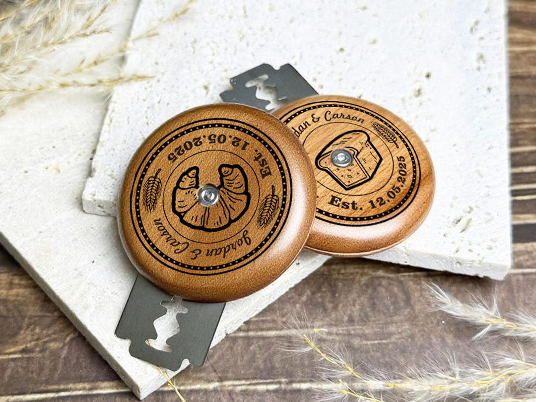 Personalized Engraved UFO Bread Lame Set, Wooden Bread Lame Include 5 ...