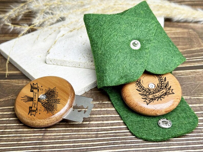Custom Wooden UFO Bread Lame Set, Unique Round Bread Lame Include 5 ...