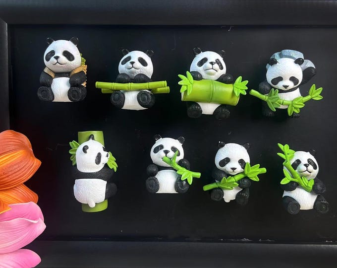 Panda Magnets, Cute Black and White Panda Magnets, Panda Thumbtacks ...
