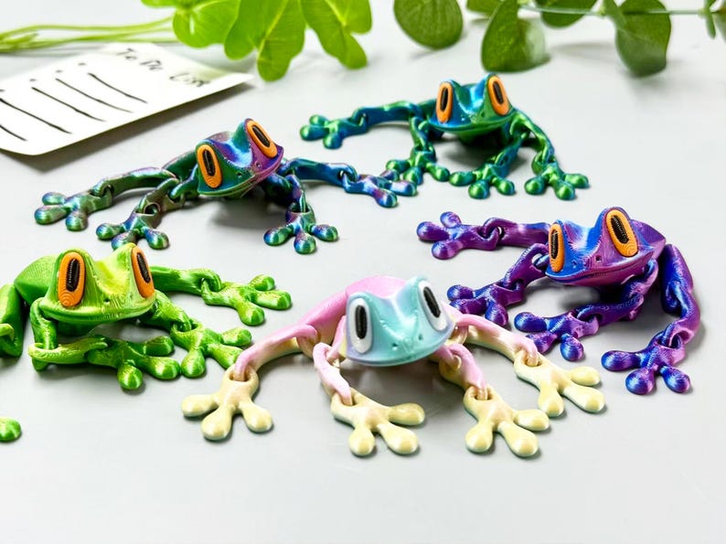 Frog Fridge Magnet Decor, 3D Printed Frog Fridge Magnets Home Decor ...