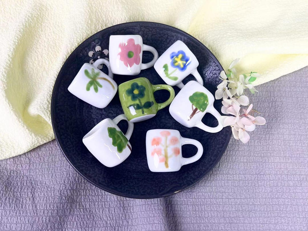 Cute Miniature Mug Refrigerator Magnets Decor Gifts, Mini Ceramic Plant ...
